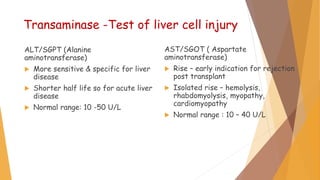 Interpretation of Liver function test | PPTX
