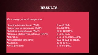 LIVER FUNCTION TEST for nursing students. | PPTX