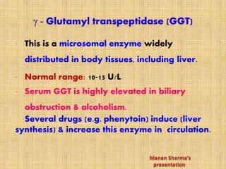 Liver function test by manan sharma | PPTX | Endocrine and Metabolic ...