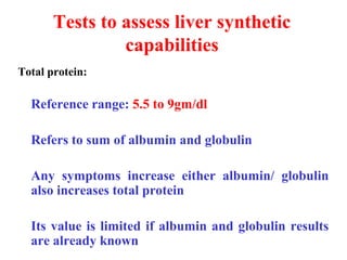 Liver function tests | PPT