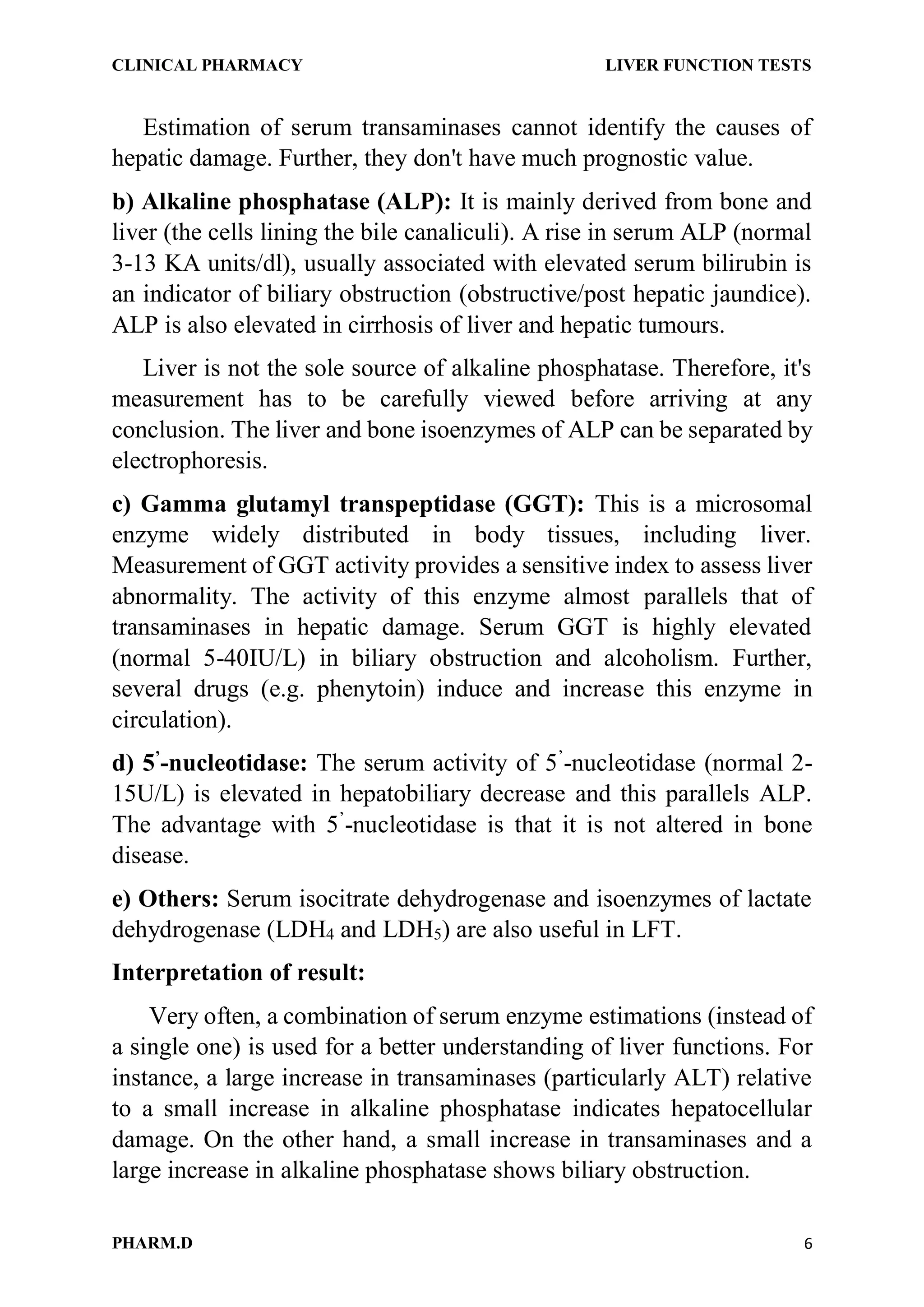 Liver function tests | PDF