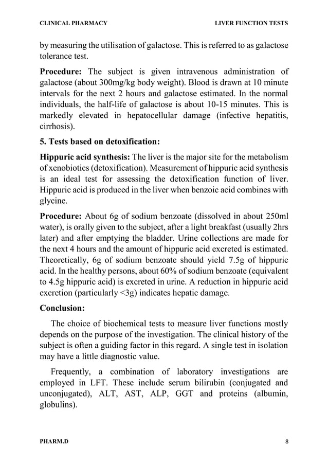 Liver function tests | PDF