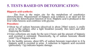 Liver function tests for Pharm.D (Medicinal biochemistry & Clinical ...
