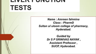 Liver function tests | PPTX | Blood Disorders | Diseases and Conditions
