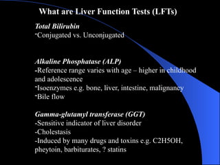 Liver function tests for postgraduate students | PPTX