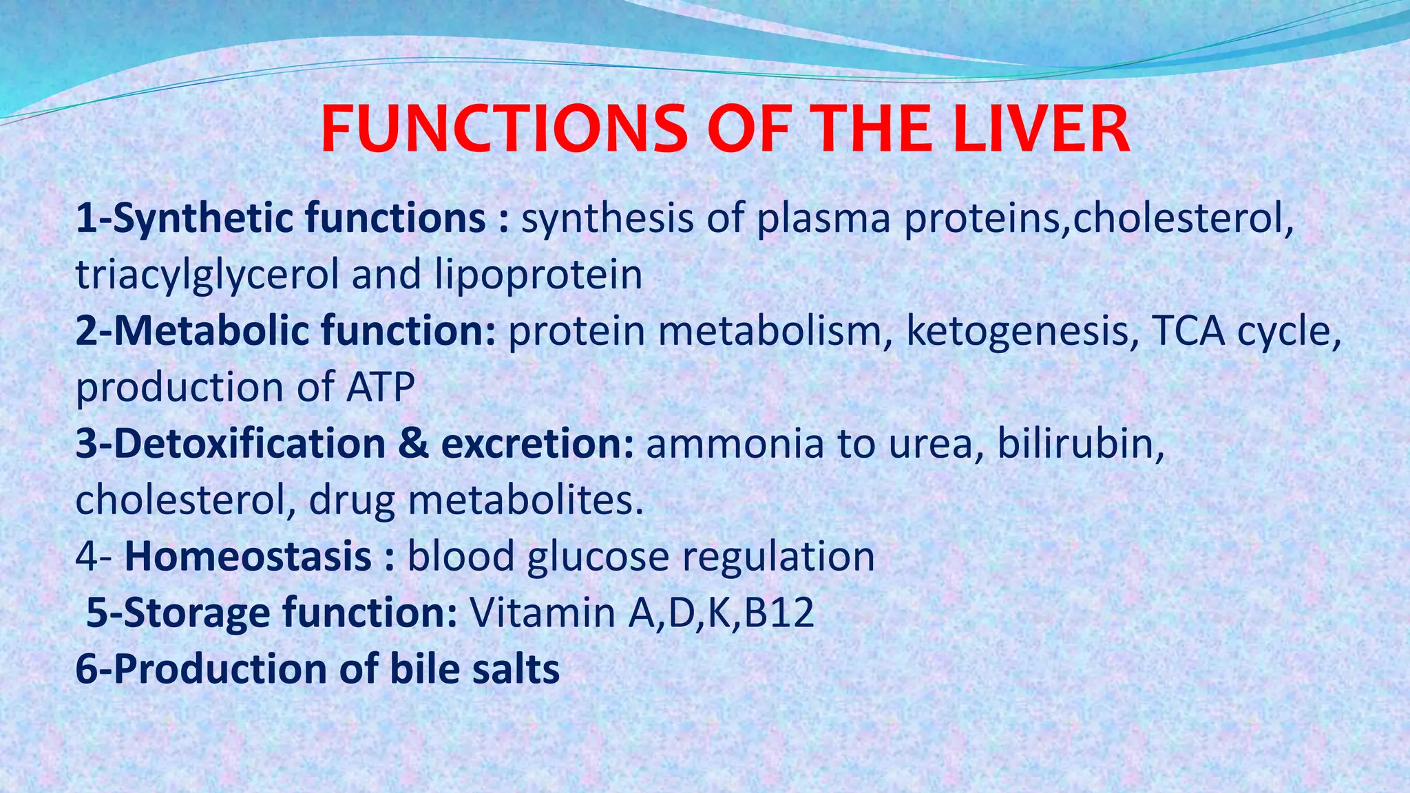 LIVER FUNCTIONS TESTS -1- | PPTX | Blood Disorders | Diseases and ...
