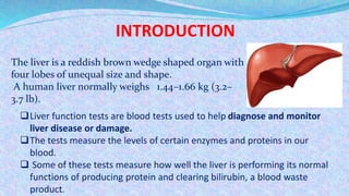 LIVER FUNCTIONS TESTS -1- | PPTX | Blood Disorders | Diseases and ...