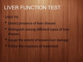 Liver Function Tests and Jaundice with Types.ppt