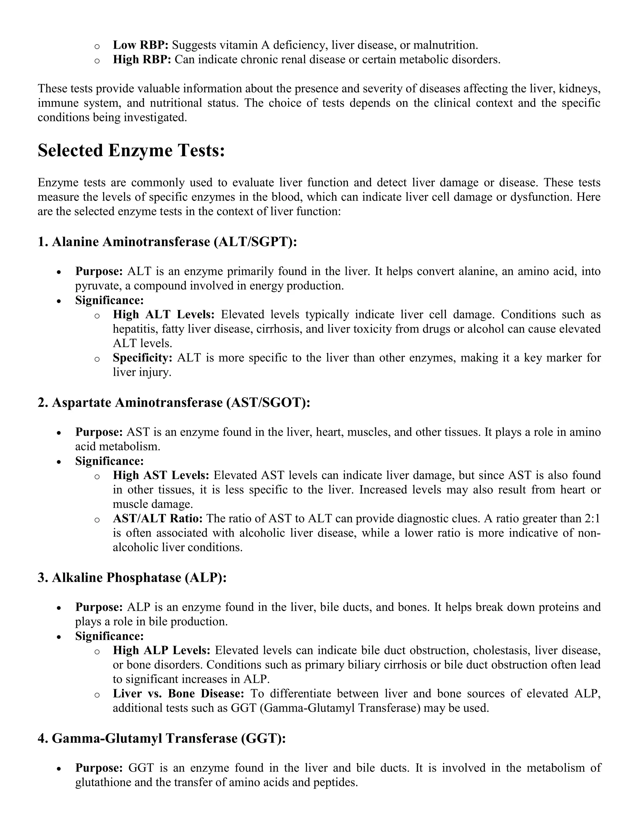 Liver function tests pdf / Biochemistry / pdf format | PDF