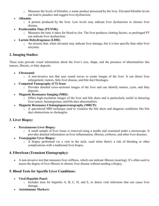 Liver function tests pdf / Biochemistry / pdf format | PDF