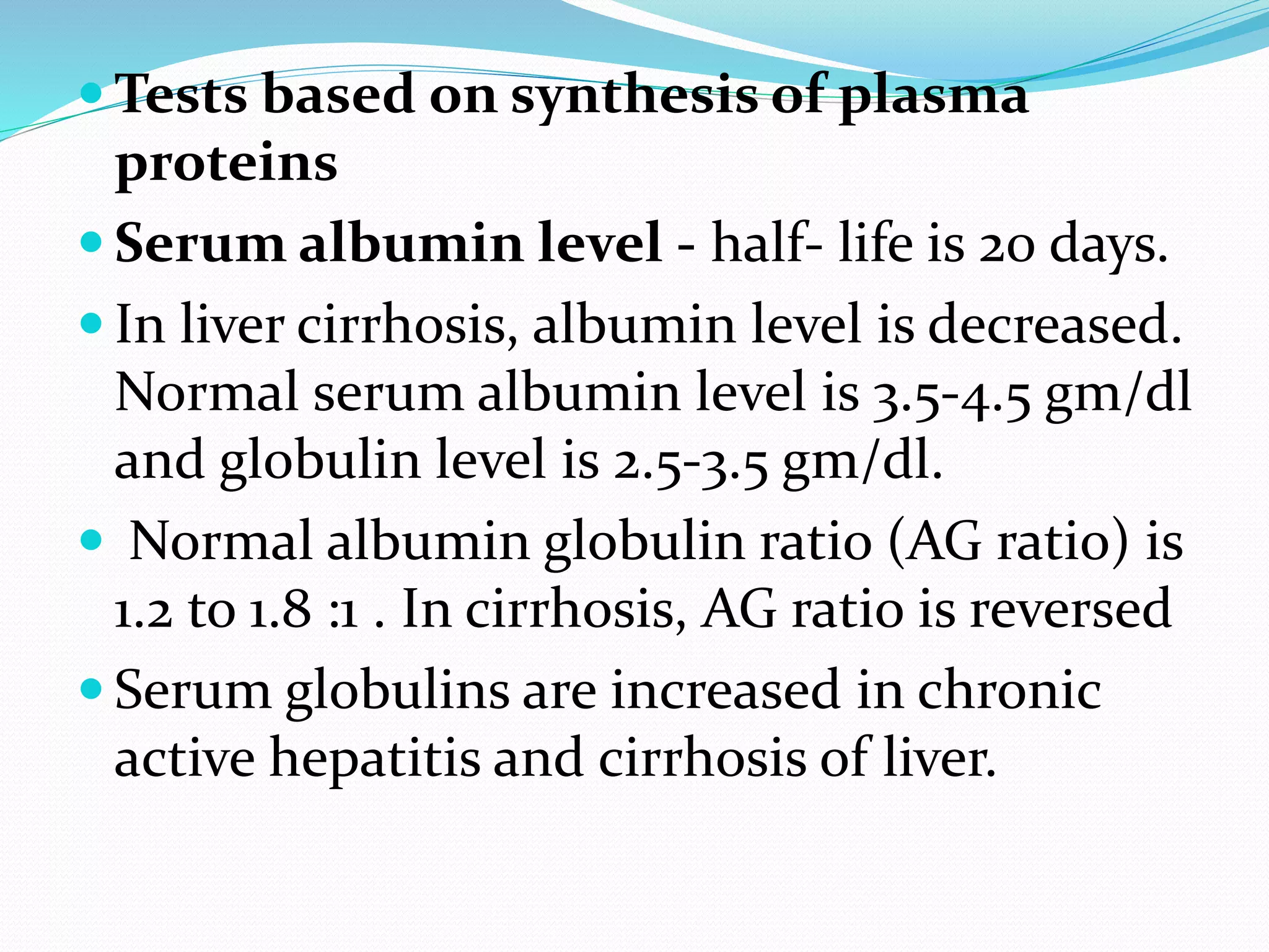 Liver function tests and interpretation | PPTX