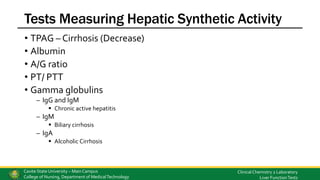 Liver functrion tests | PPTX