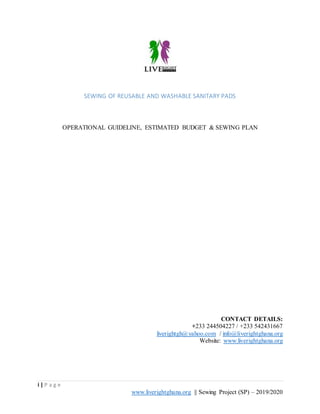 Reusable Menstrual pad sewing plan draft by Kwame Grundow | DOCX