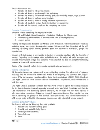 Reusable Menstrual pad sewing plan draft by Kwame Grundow | PDF