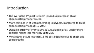 LIVER INJURY manahement in low resoueces | PPTX