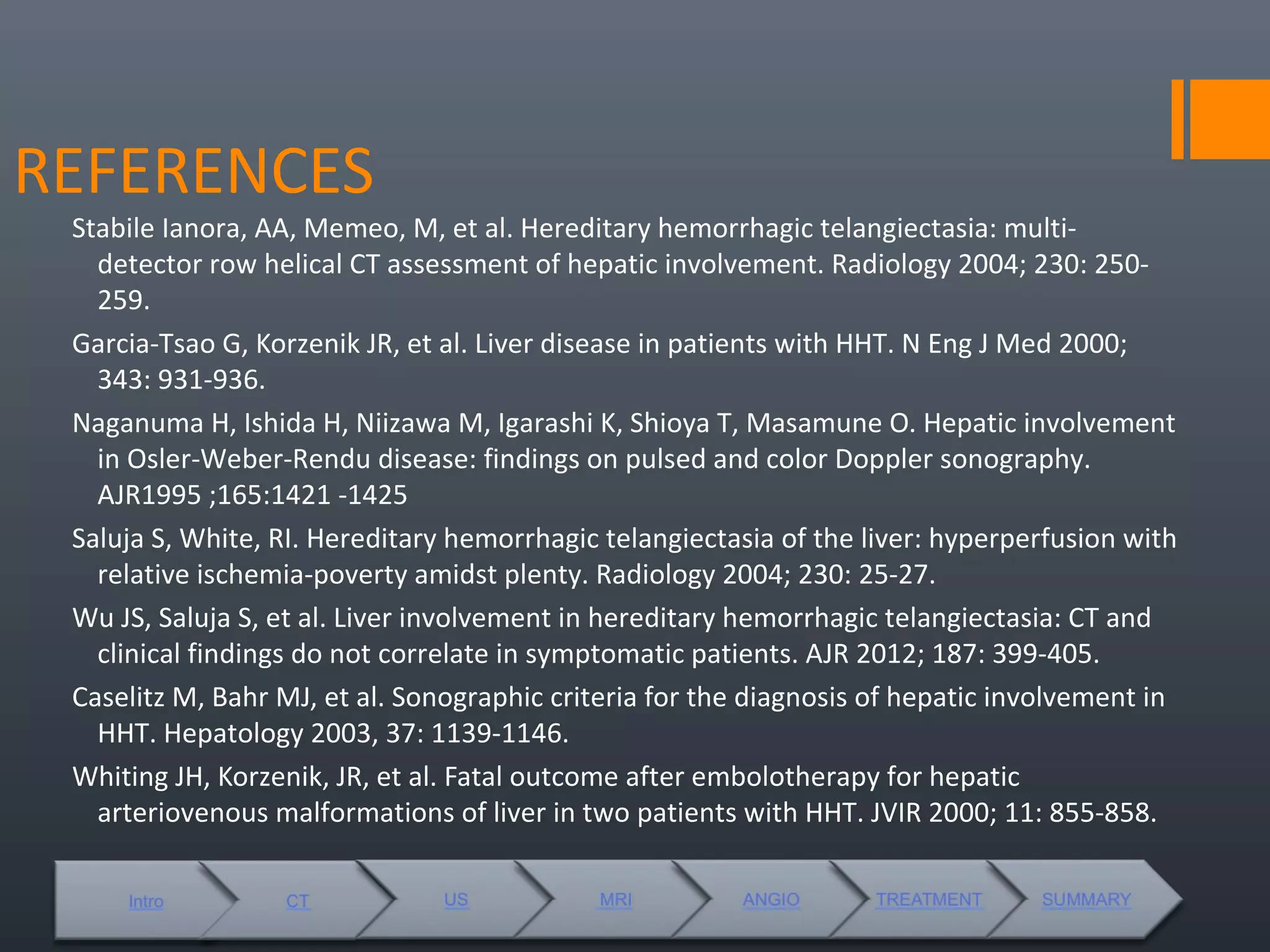 Liver manifestations of hht revised | PPT