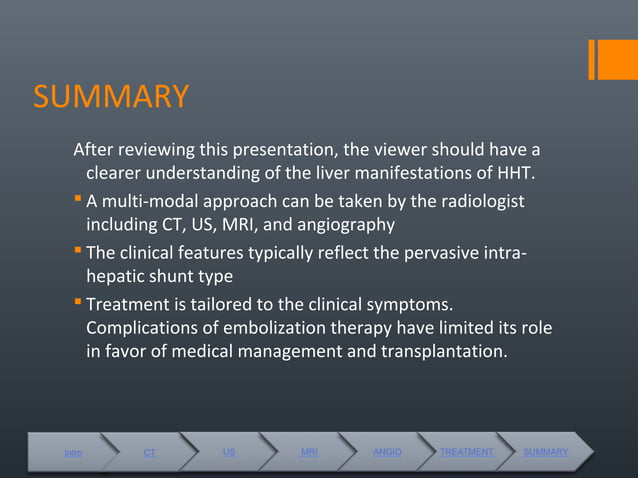 Liver manifestations of hht revised | PPT