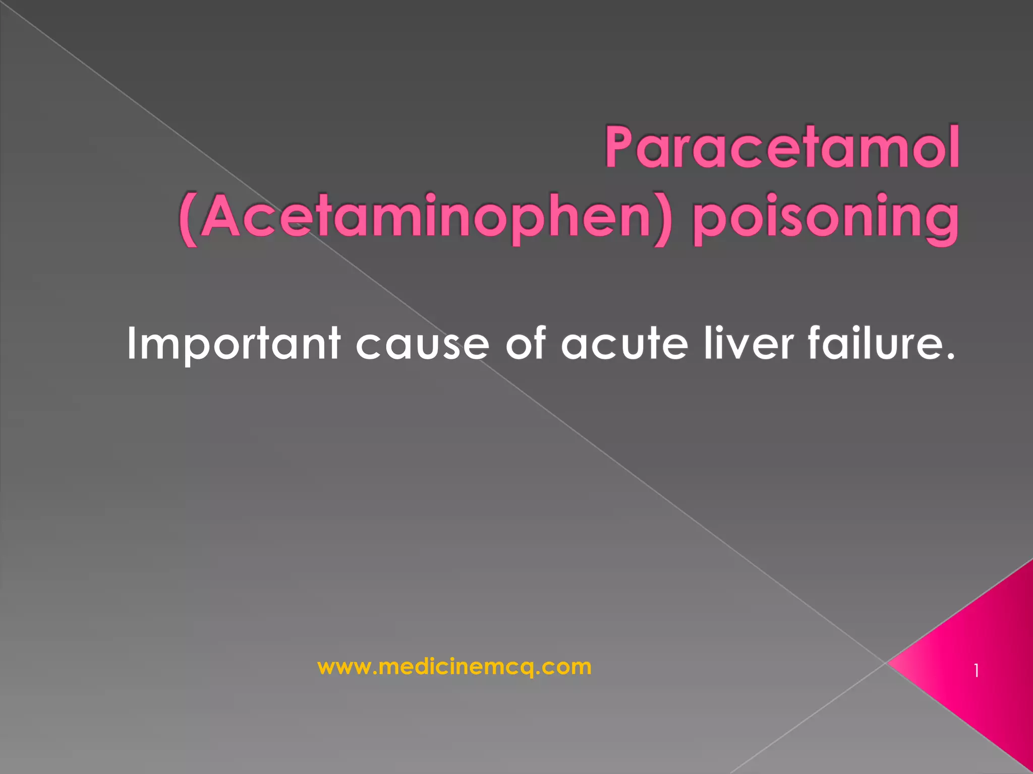 Liver Paracetamol Poisoning | PPTX