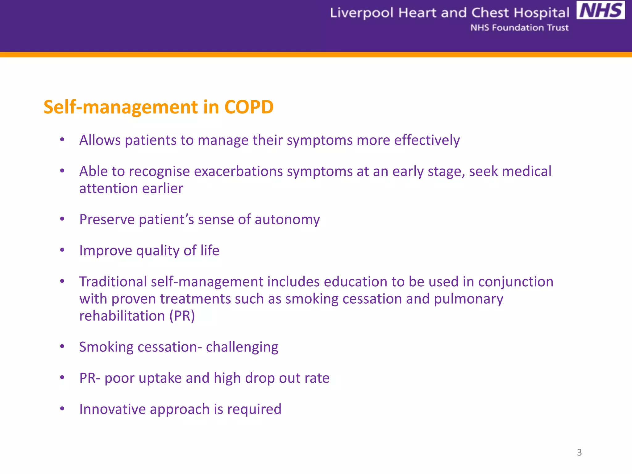 Self-care for COPD patients | PPT