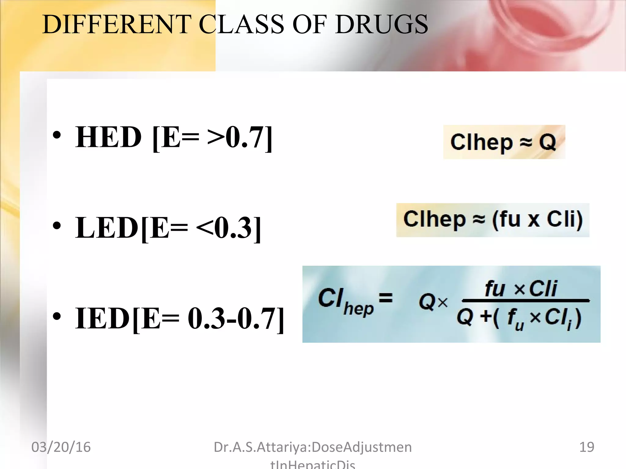DRUG-DOSE ADJUSTMENT IN PATIENTS WITH HEPATIC DISEASES | PPT