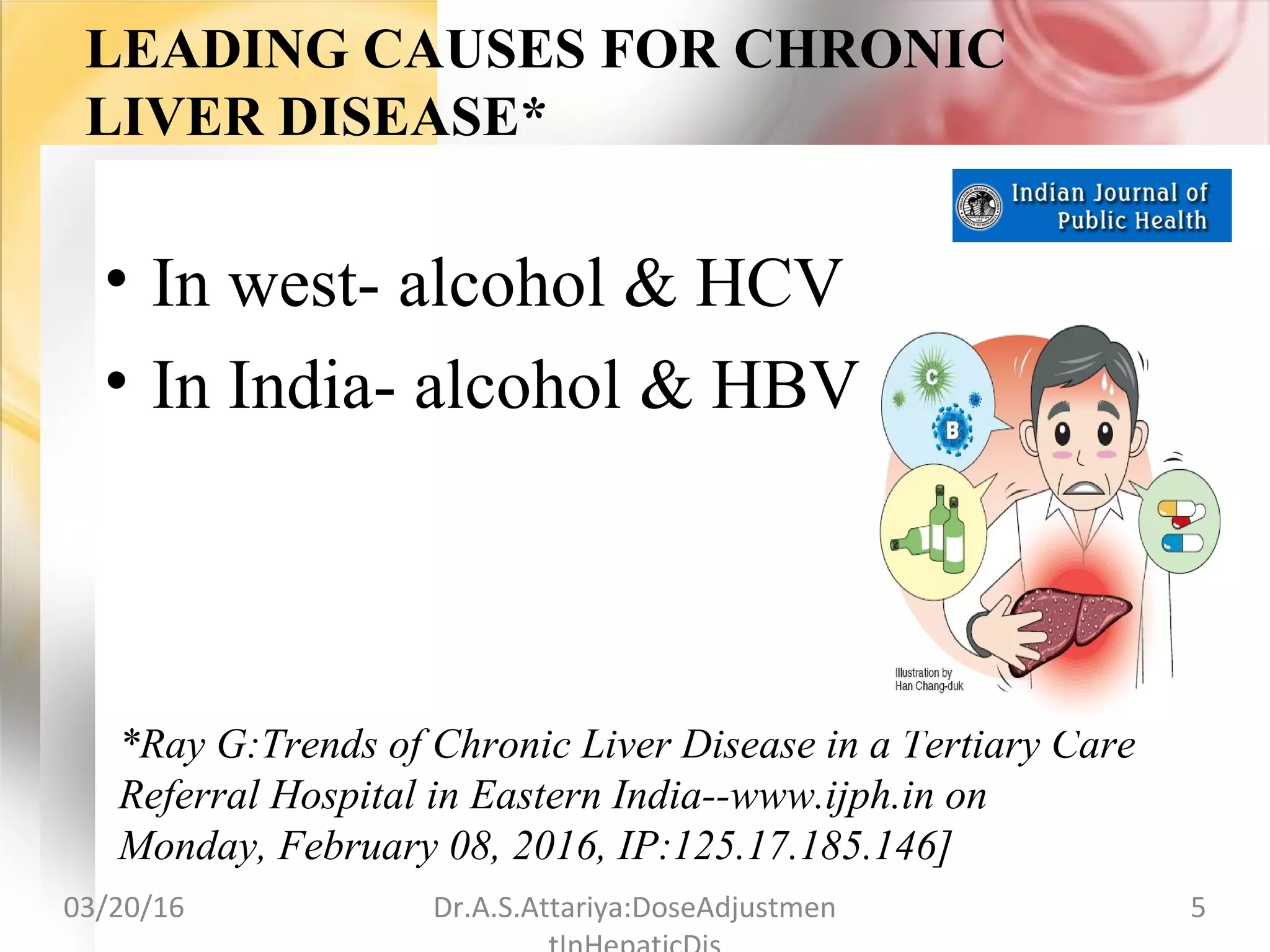 DRUG-DOSE ADJUSTMENT IN PATIENTS WITH HEPATIC DISEASES | PPT