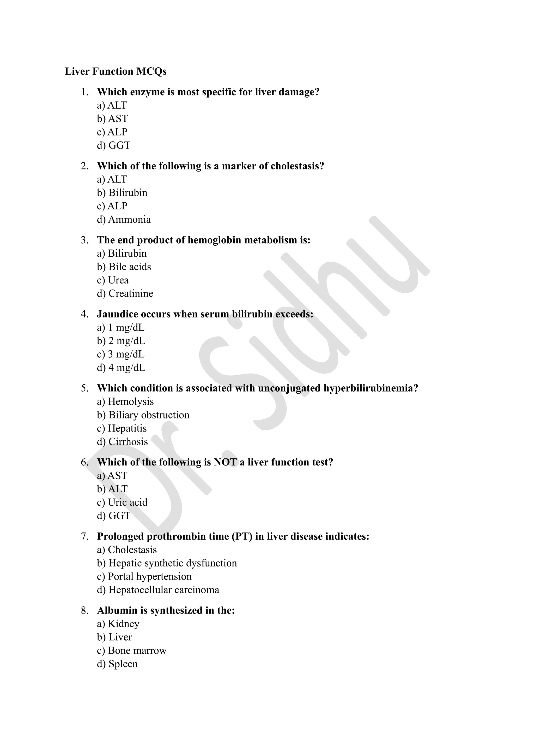 Liver, Renal, Thyroid Function MCQs.pdf