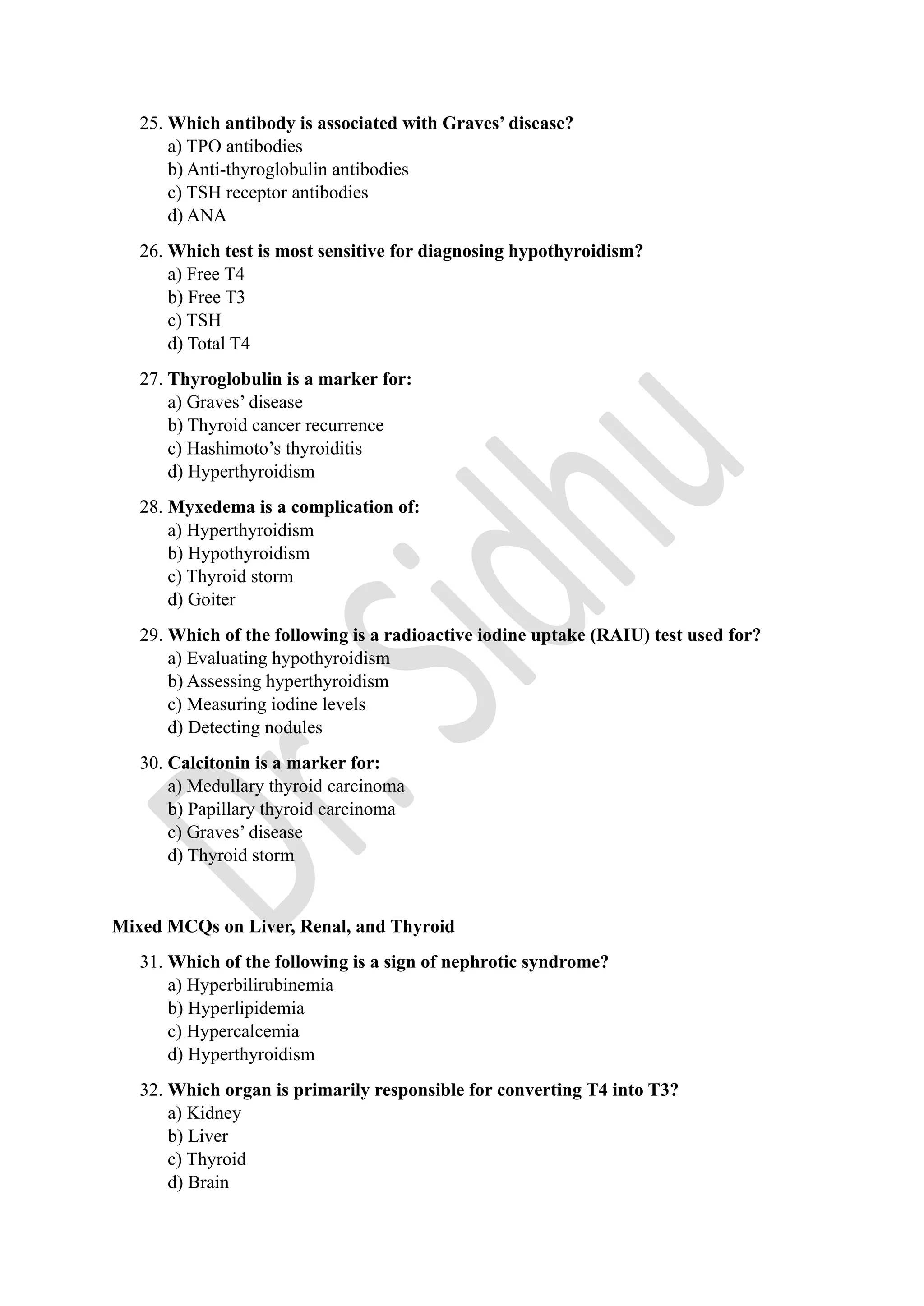 Liver, Renal, Thyroid Function MCQs.pdf