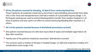 Liver resections after iatrogenic vasculobiliary lesions or for post ...