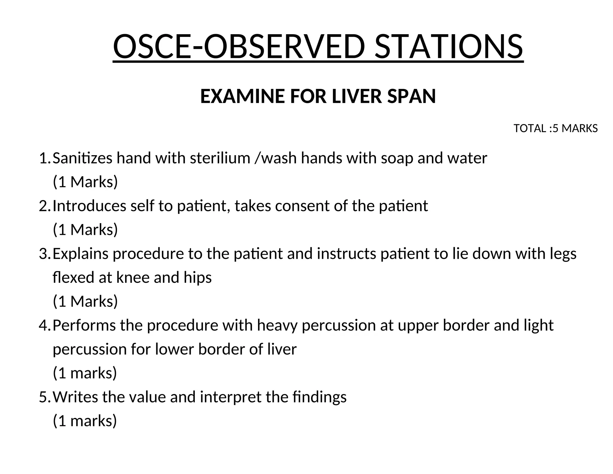 liver span clinical assessment for mbbs medicine practicals osce | DOCX