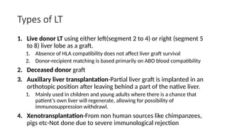 Liver Transplantation, intro steps, types | PPT