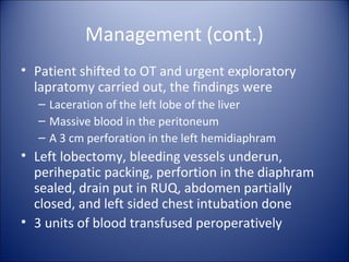 Liver trauma | PPT