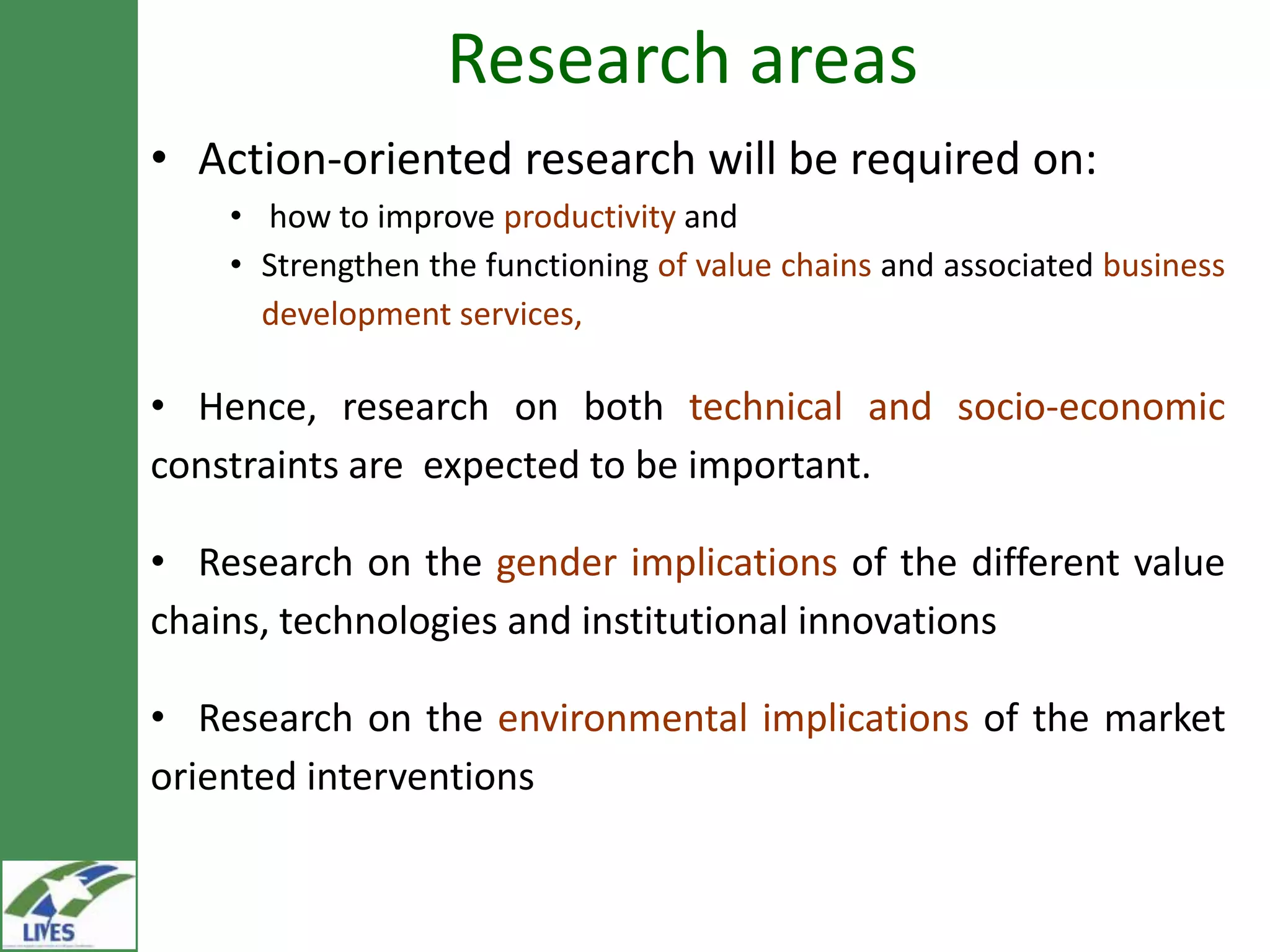 LIVES action-oriented research and capacity development | PPT
