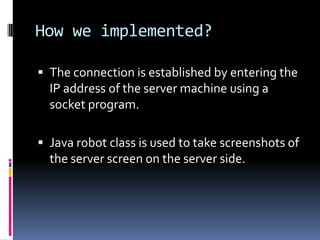 Live screen final demo | PPT