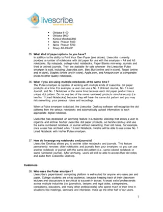 Livescribe FAQ - Q | DOCX