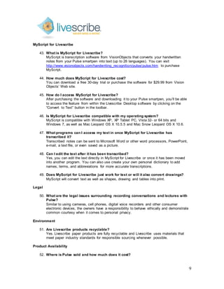 Livescribe FAQ - Q | DOCX