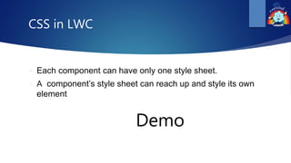 Styling and Data Binding in Lightning Web Component | PPT