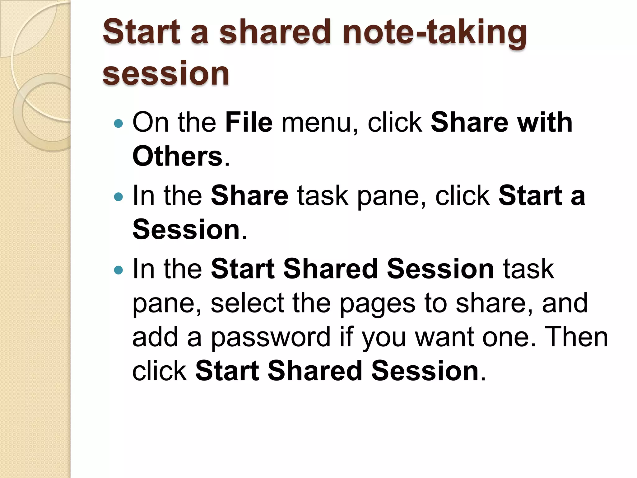 Live sharing sessions ppt | PPT