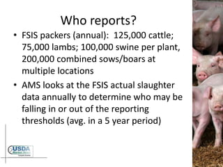 Livestock Mandatory Reporting (LMR) | PPTX