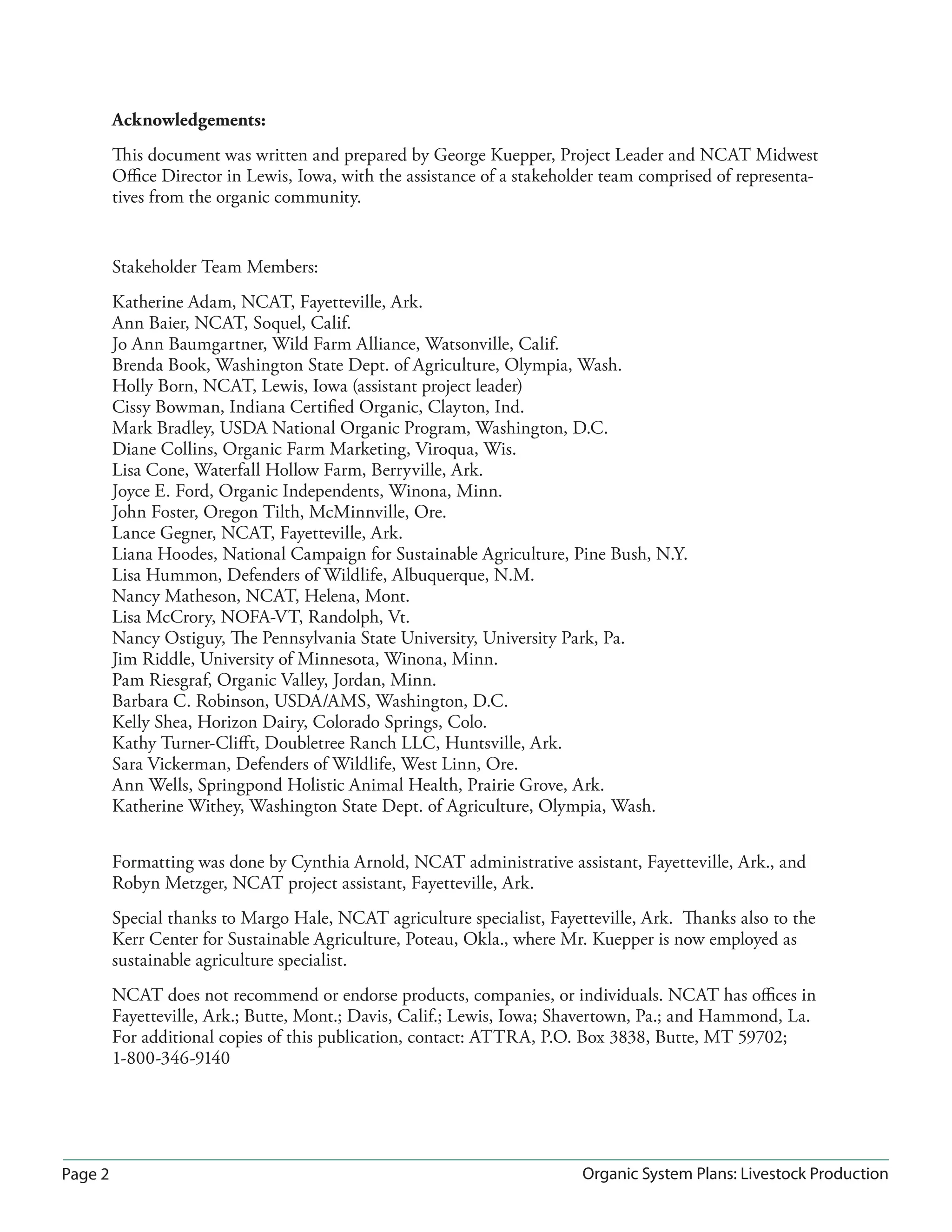 Organic System Plans: Livestock Production | PDF