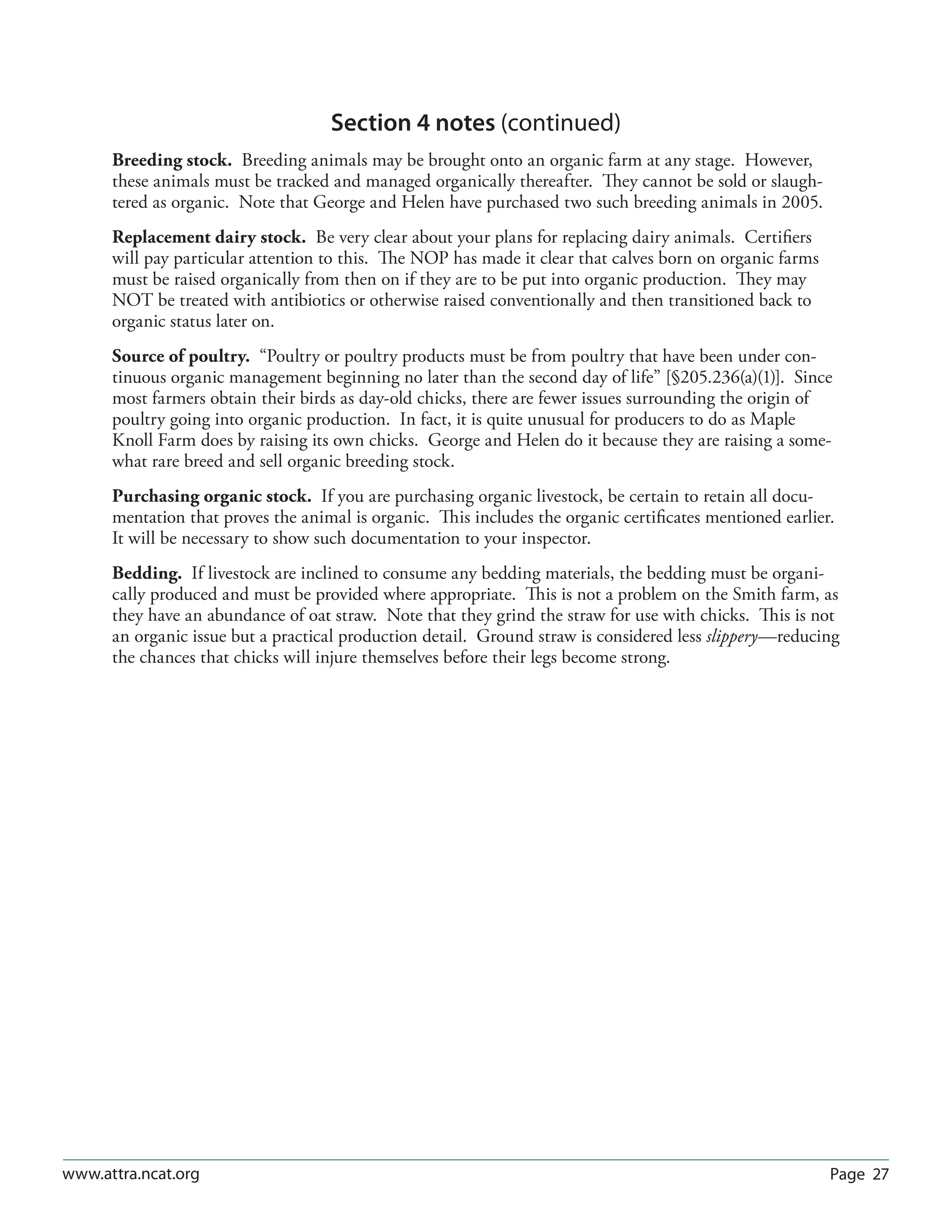 Organic System Plans: Livestock Production | PDF