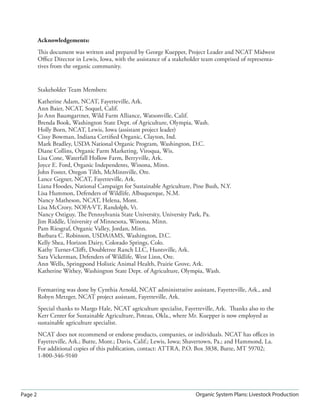 Organic System Plans: Livestock Production | PDF