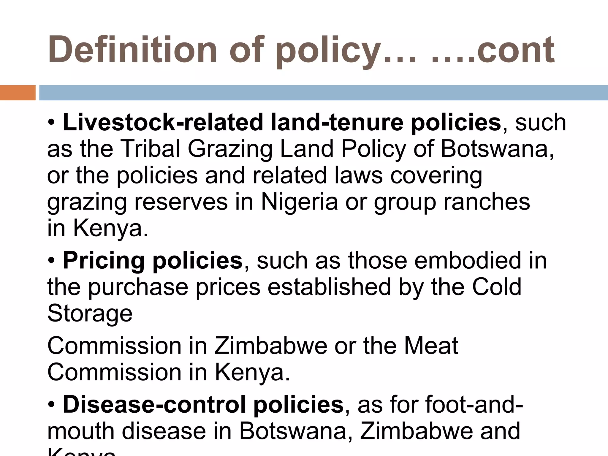 Livestock policy analysis slideshow | PPTX