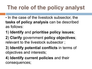 Livestock policy analysis slideshow | PPTX