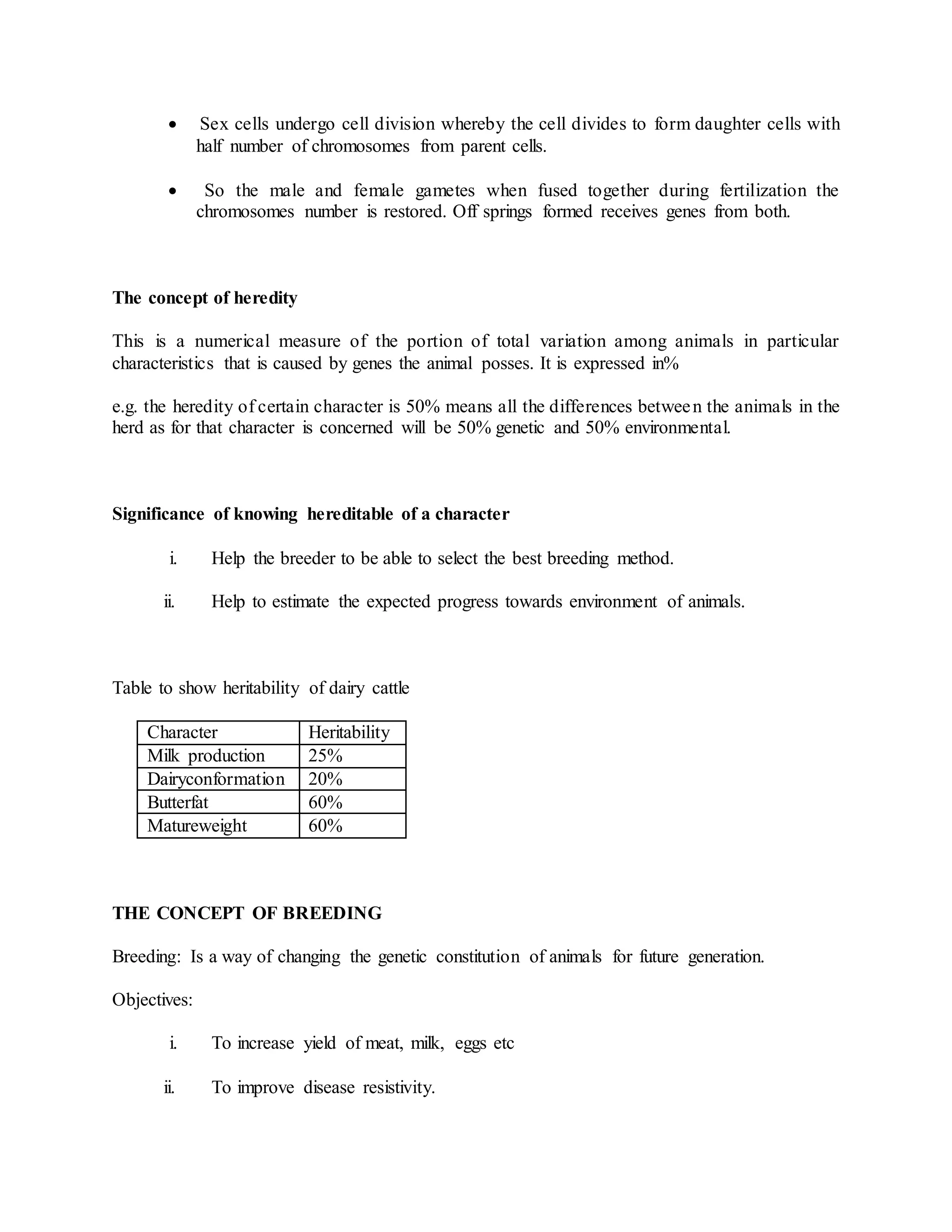 Livestock production | DOCX | Genetics | Science