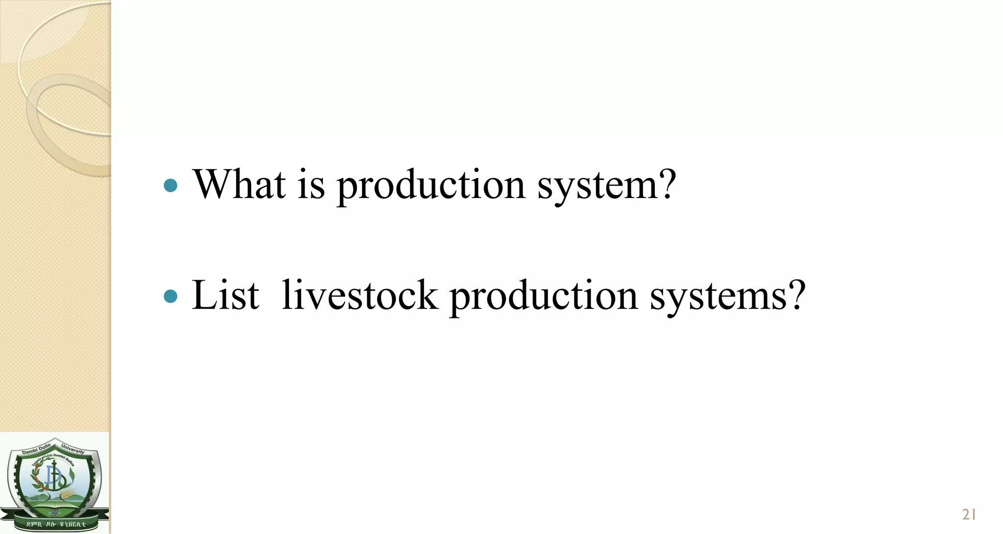 Livestock production system | PDF