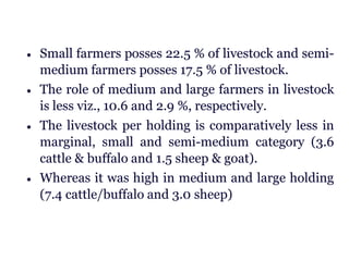Livestock production systems and animal land holding pattern | PDF