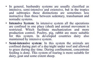 Livestock production systems and animal land holding pattern | PDF