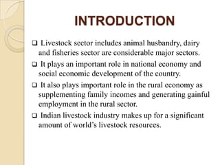 Livestock sector in india | PPTX