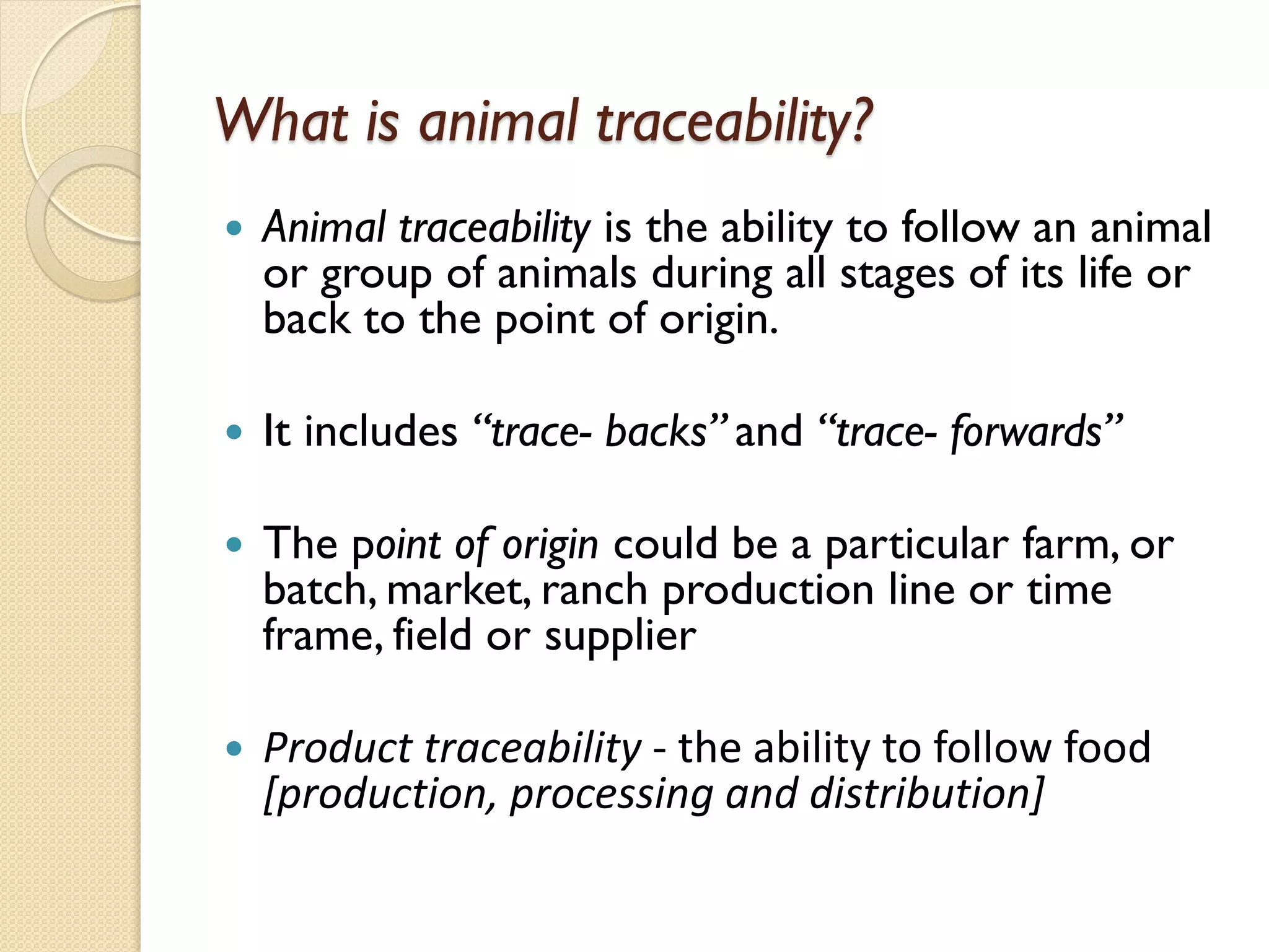 Livestock traceability | PDF