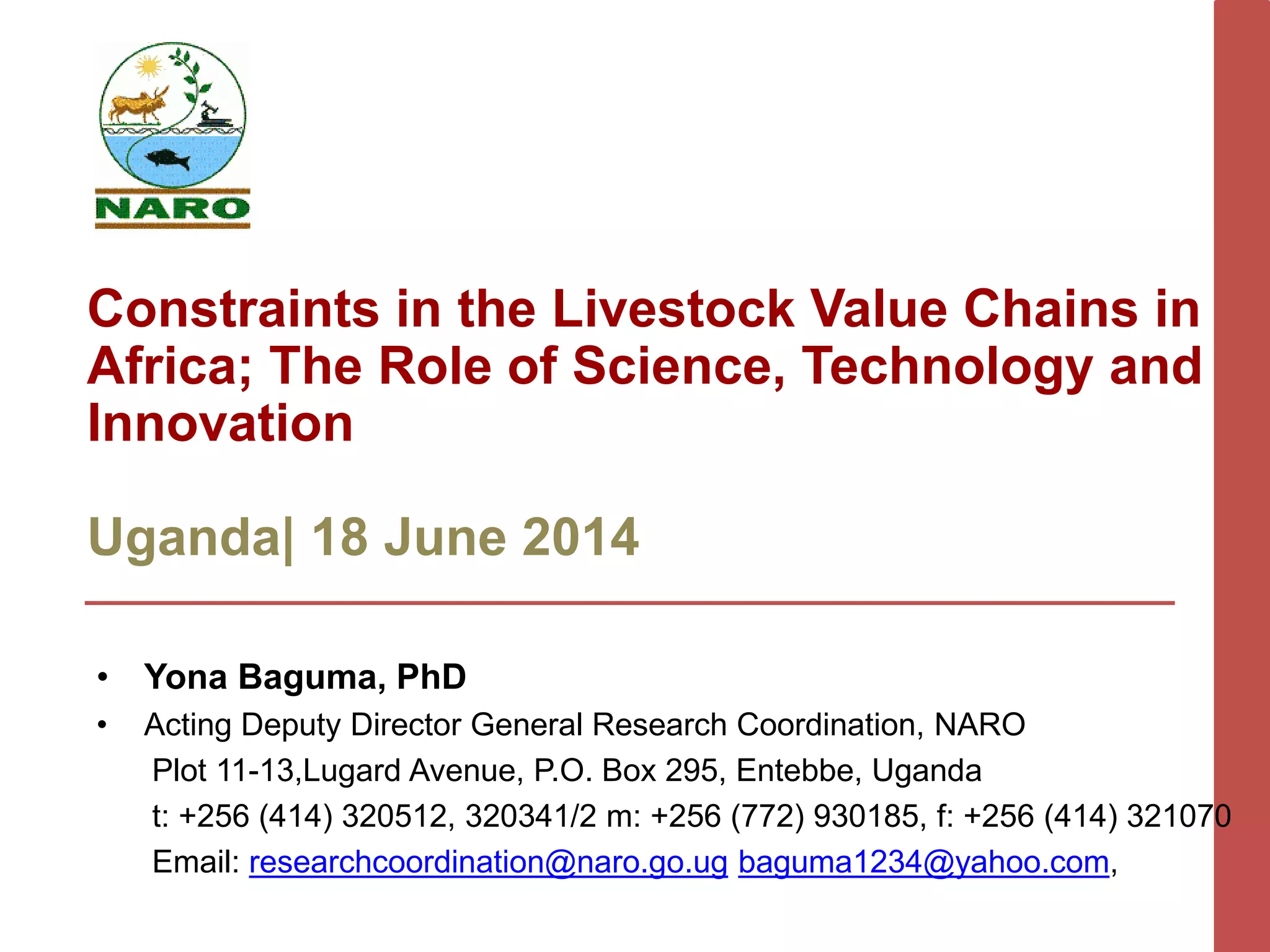 Livestock value chains | PPTX